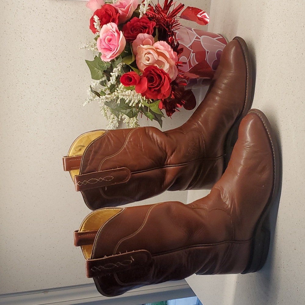 Usa Tony Lama (George Strait) Western Style Leather B… - Gem